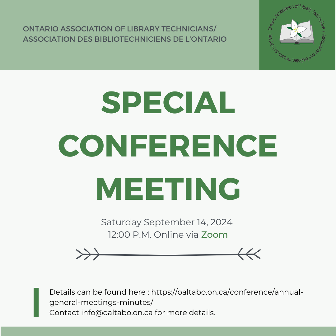 2024 Special Conference Registration – OALT/ABO